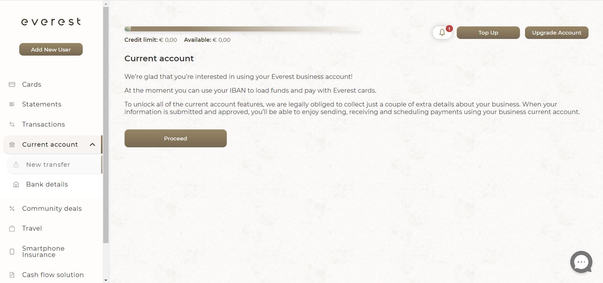 How to upgrade my account and access current account – Everestcard